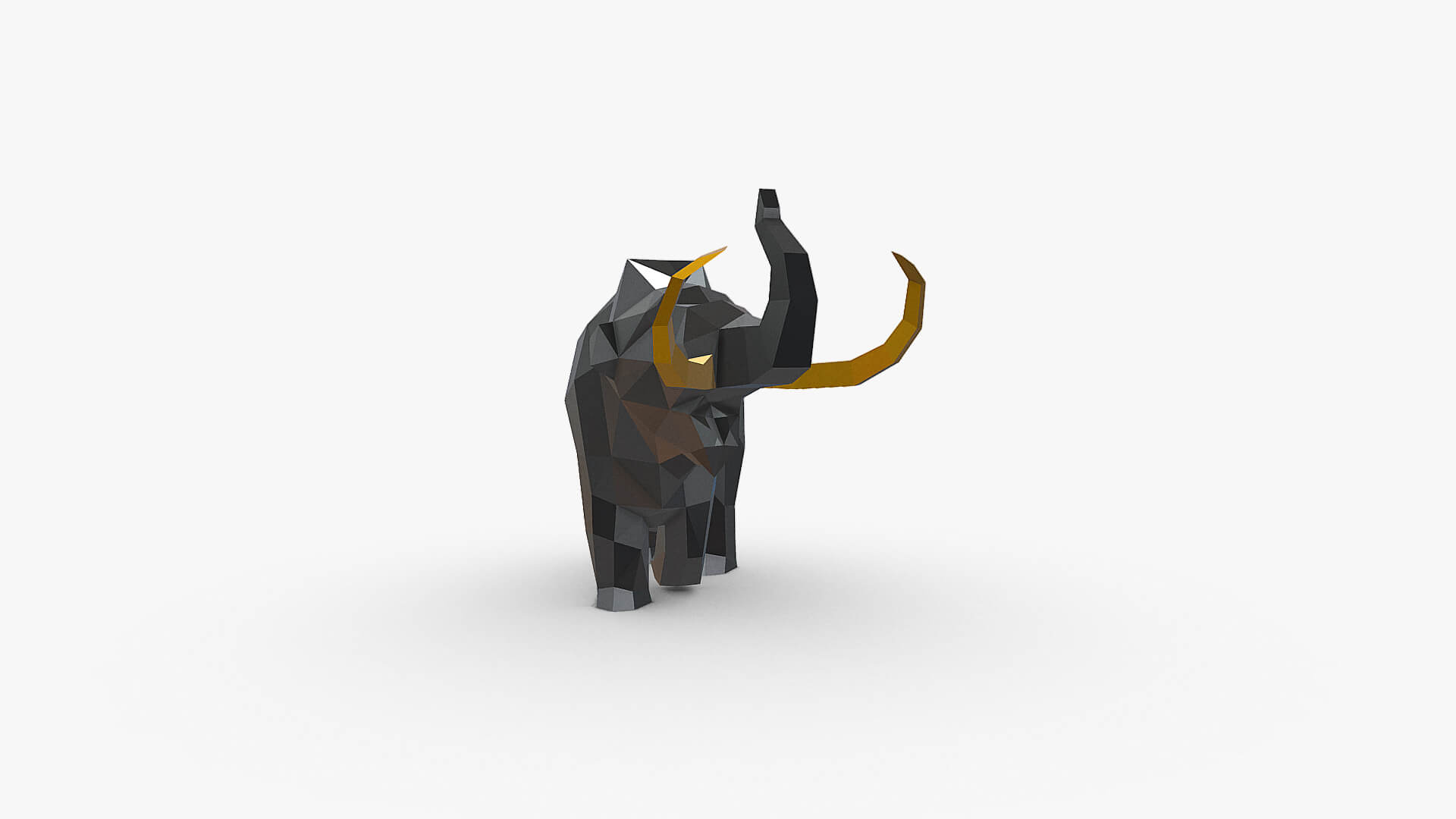 Mammoth Low Poly - 3D Print Model by lowpoly_print