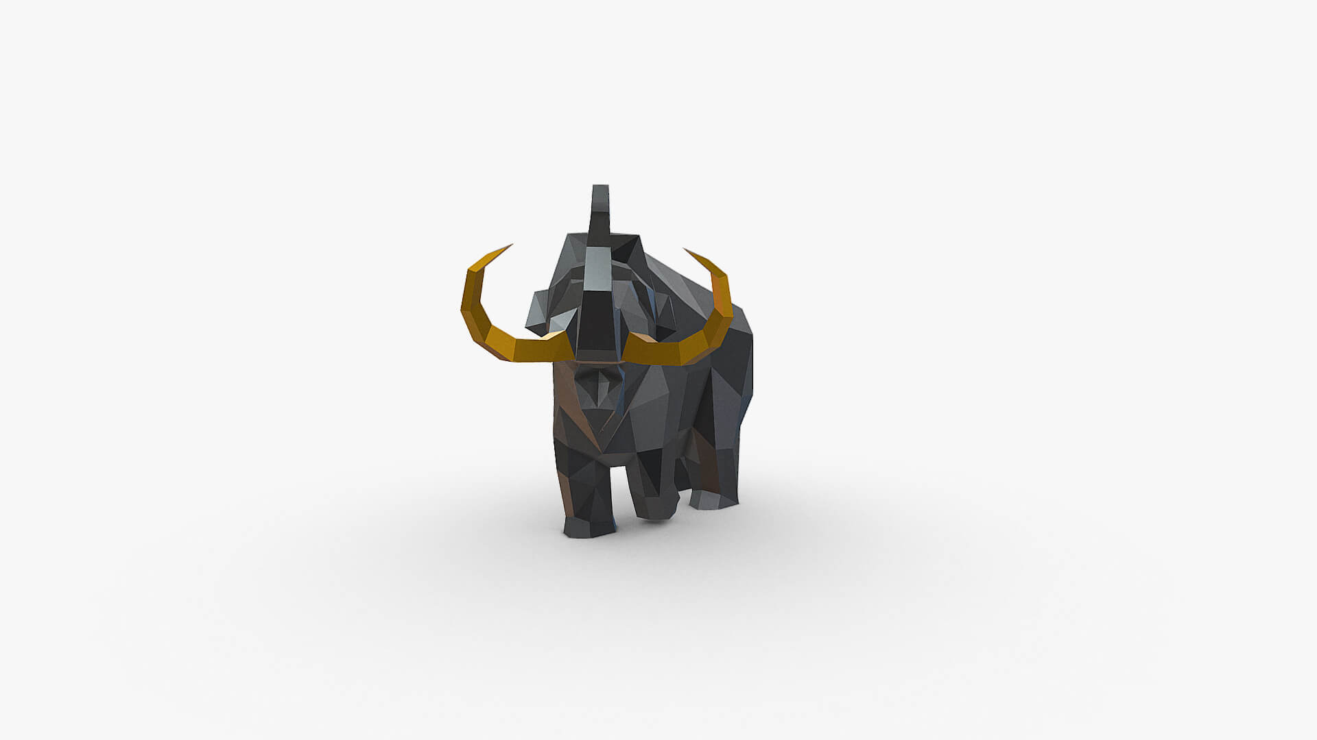 Mammoth Low Poly - 3D Print Model by lowpoly_print