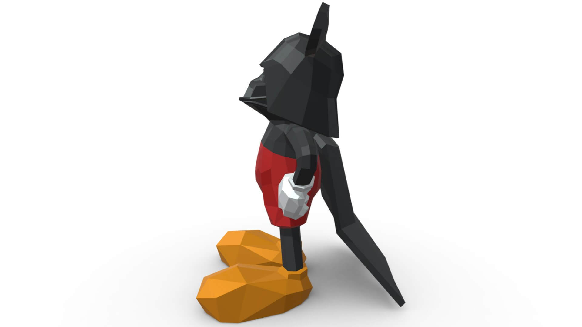 Low Poly Mickey Mouse Figure - 3D Model by lowpoly_print