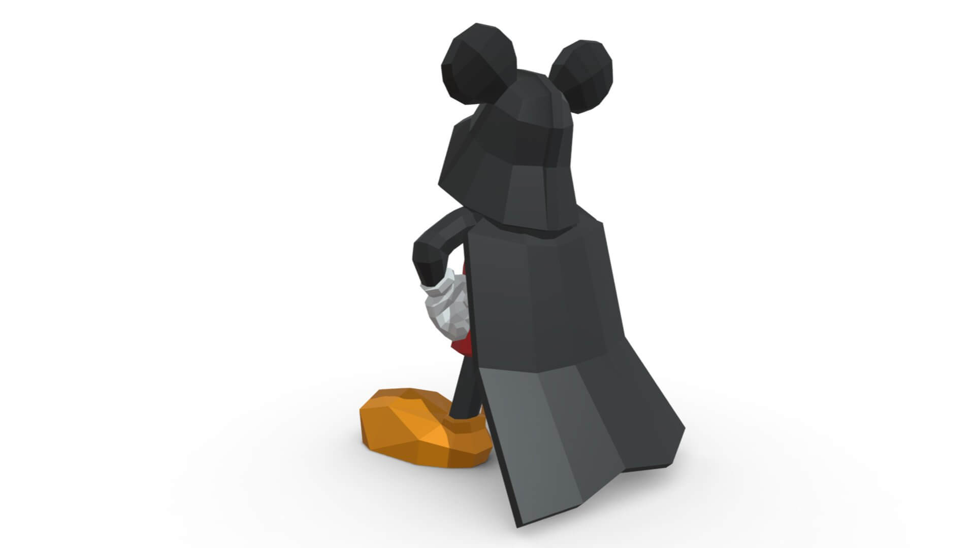 Low Poly Mickey Mouse Figure - 3D Model by lowpoly_print