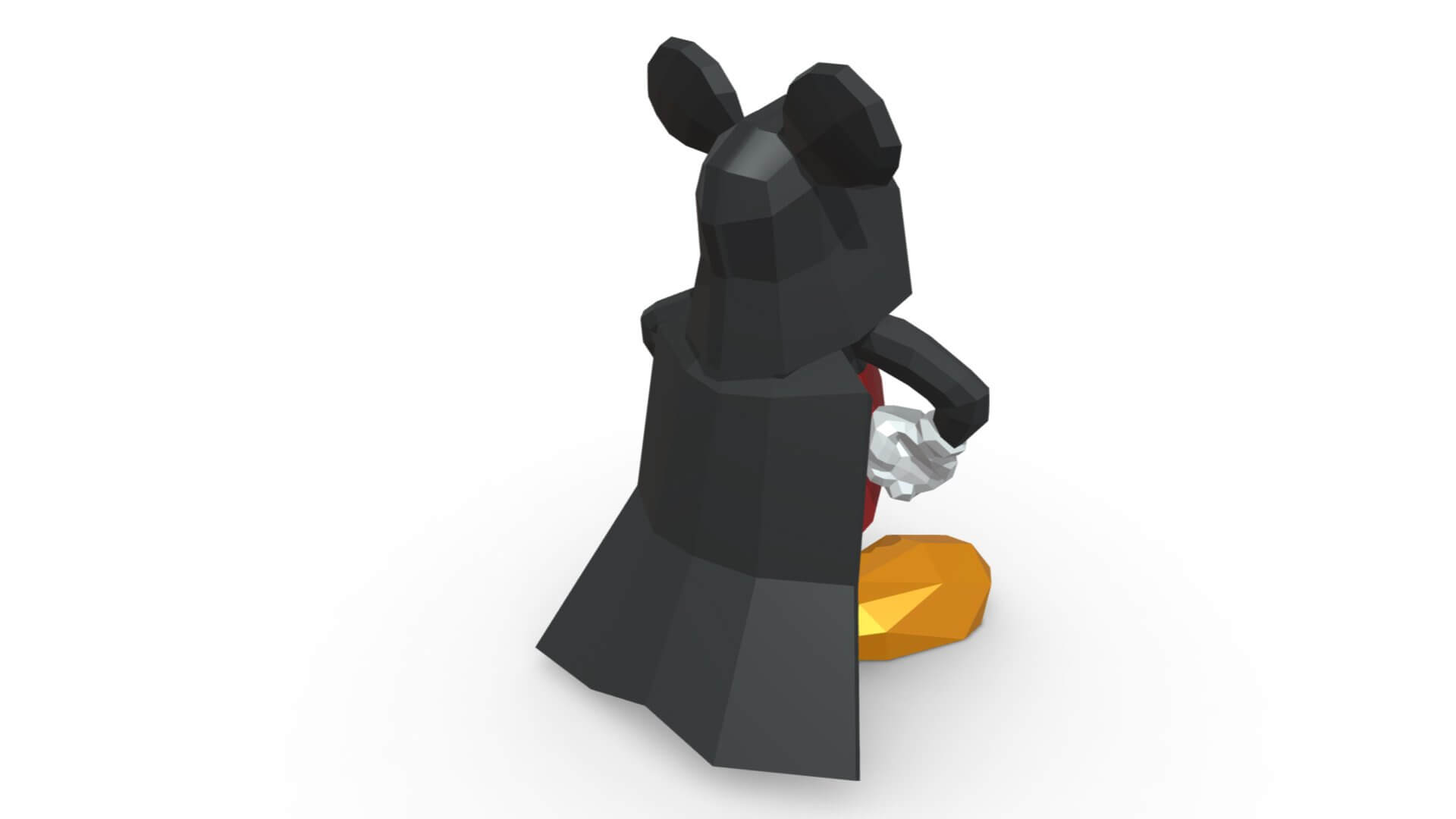 Low Poly Mickey Mouse Figure - 3D Model by lowpoly_print
