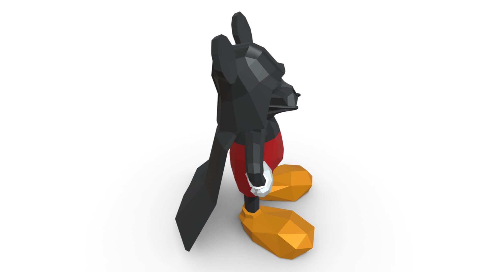 Low Poly Mickey Mouse Figure - 3D Model by lowpoly_print