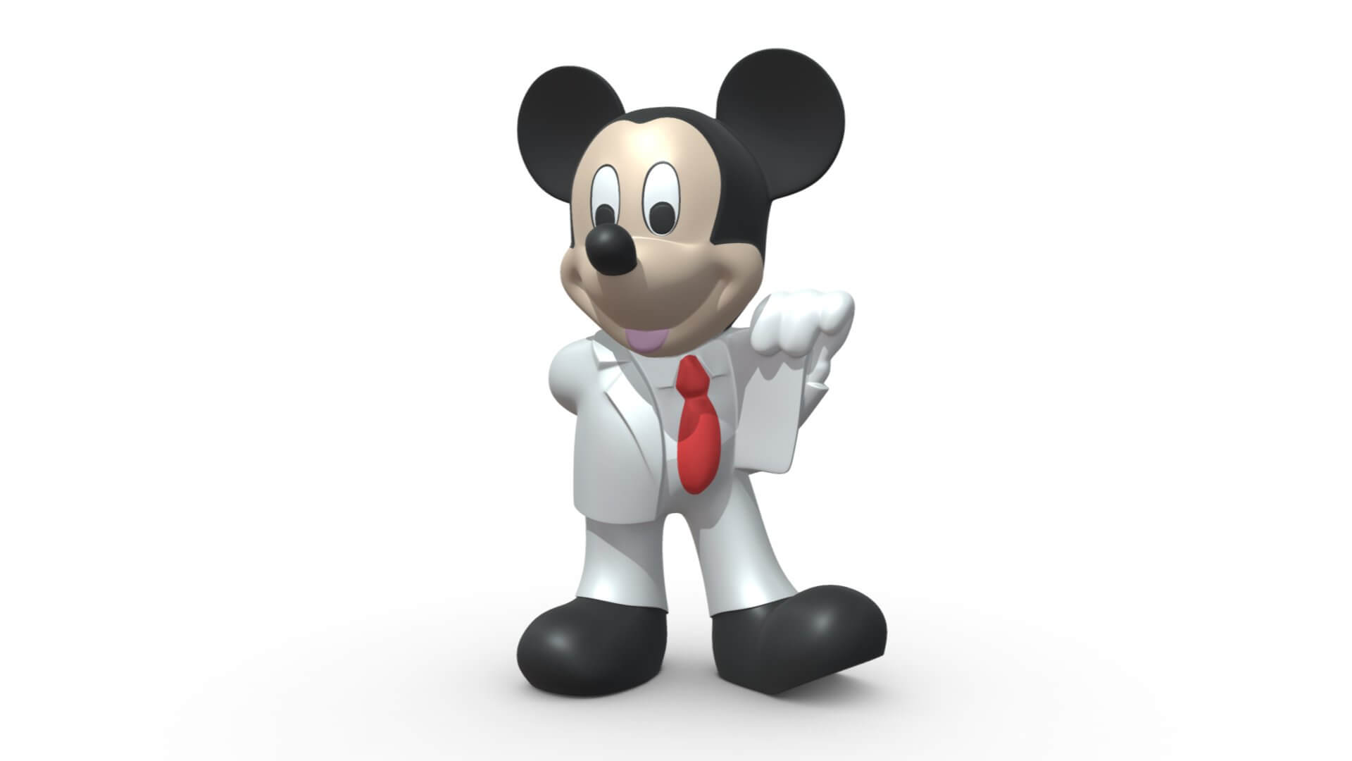 Low Poly Mickey Mouse Figure - 3D Print Model by lowpoly_print