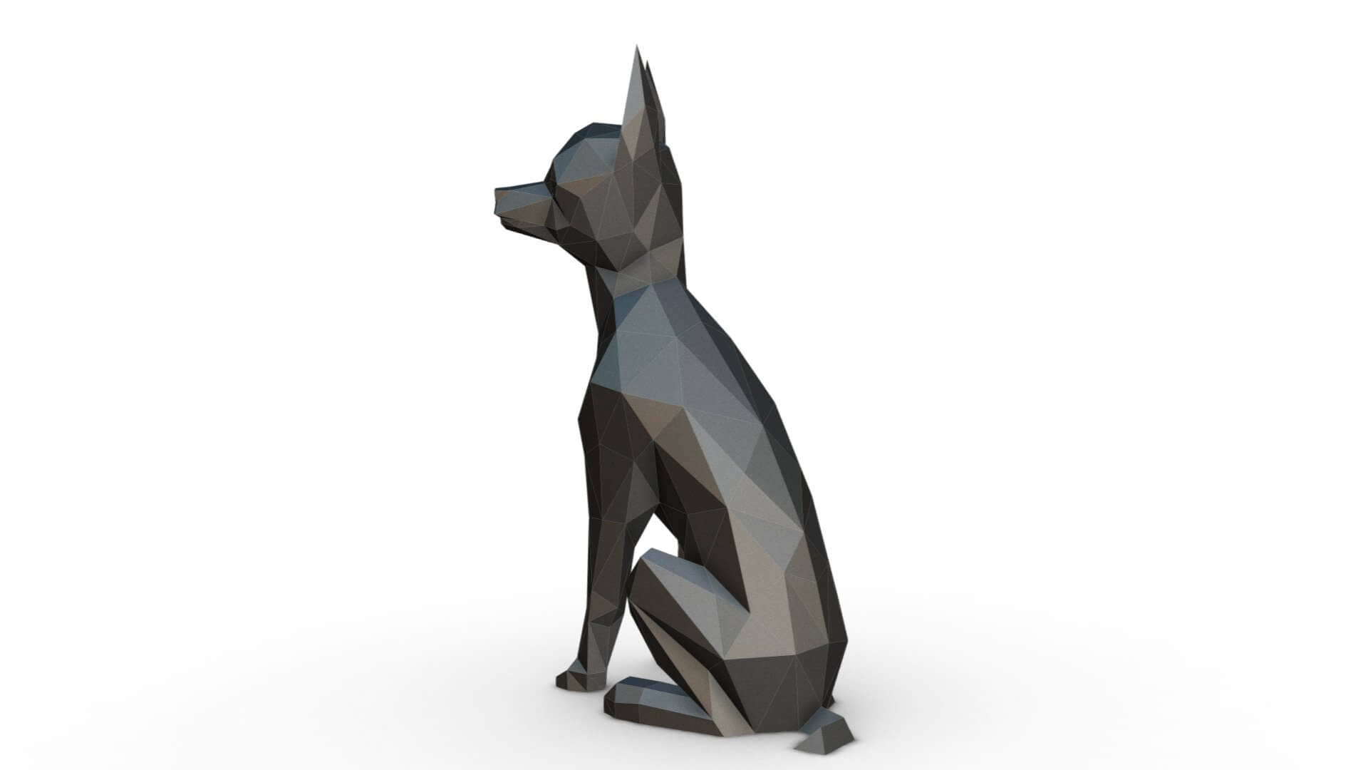 Low Poly Miniature Pinscher - 3D Model by lowpoly_print