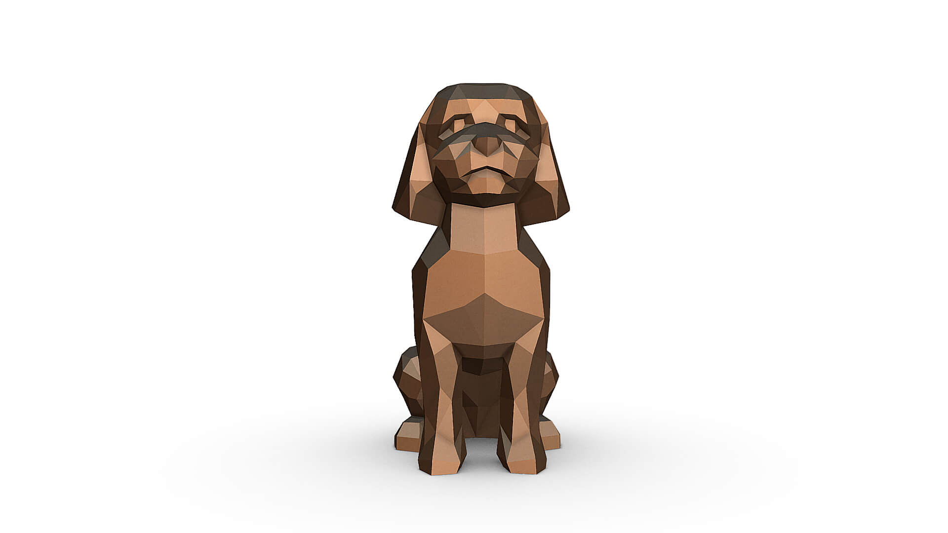 Mini Goldendoodle - 3D Print Model by lowpoly_print