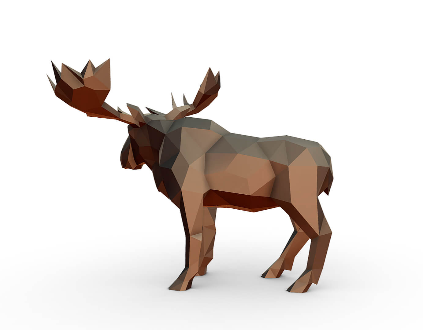 Moose Figurine - 3D Model by lowpoly_print