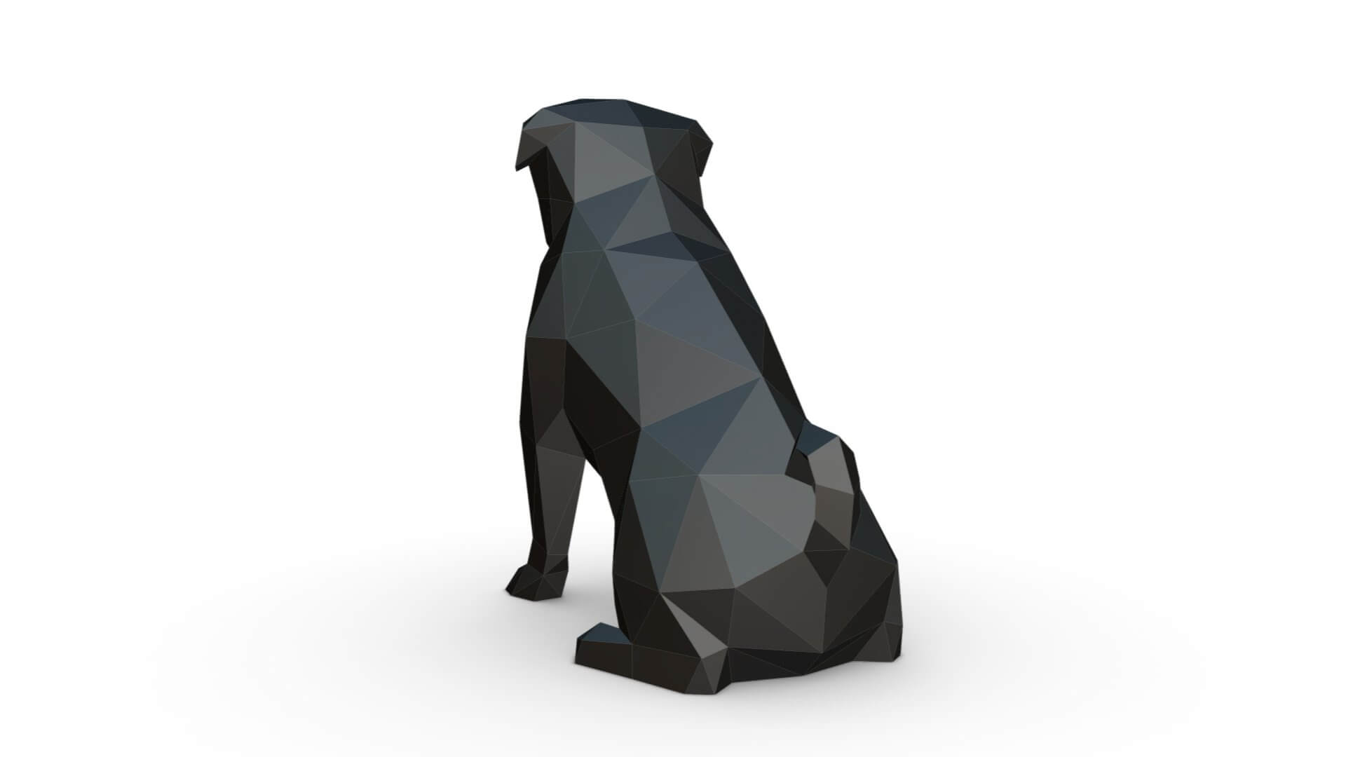 Low Poly Mops - 3D Print Model by lowpoly_print