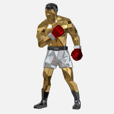 Muhammad Ali Figurines - 3D Print Model by lowpoly_print