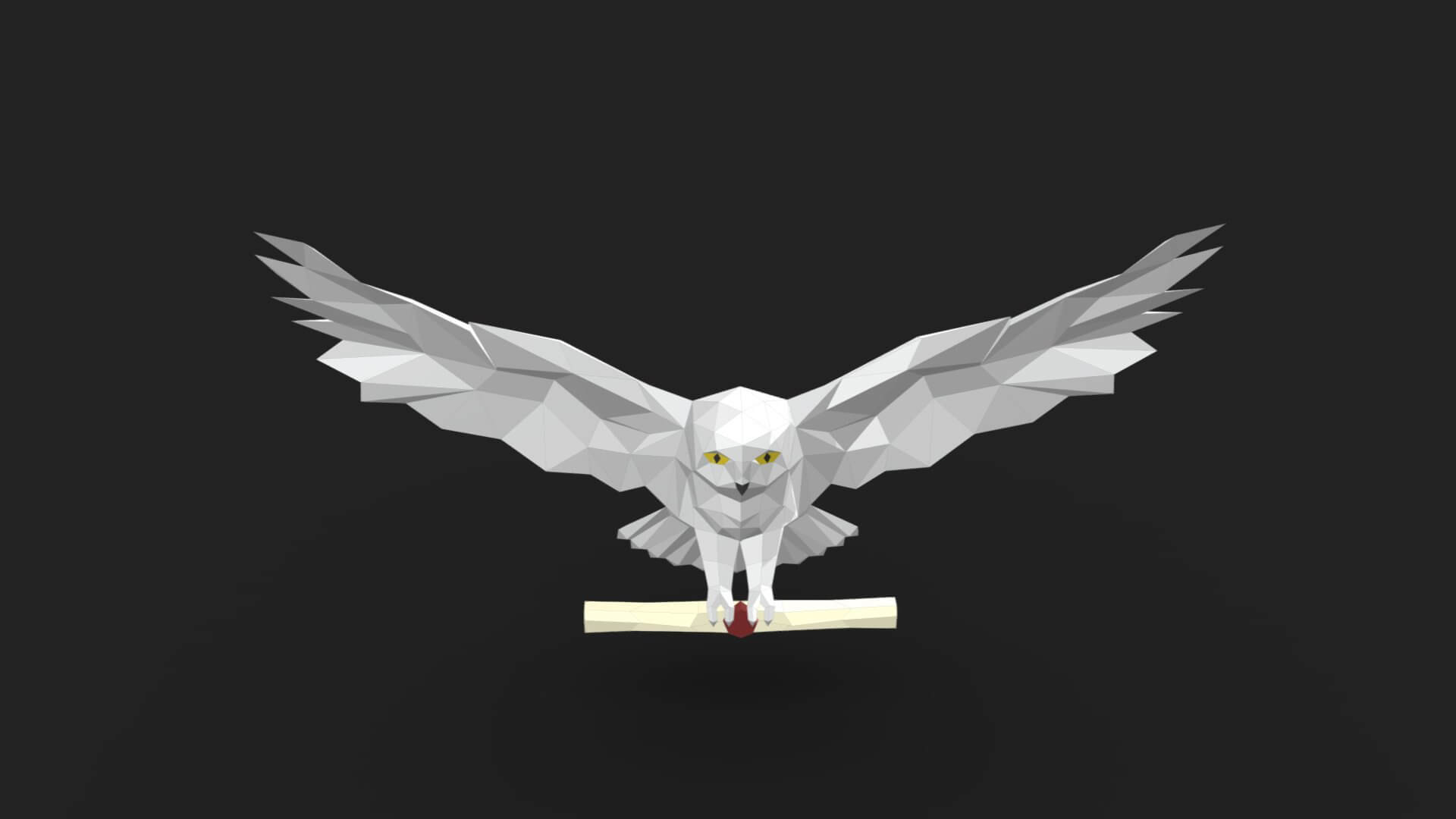 Low Poly Owl - 3D Model by lowpoly_print