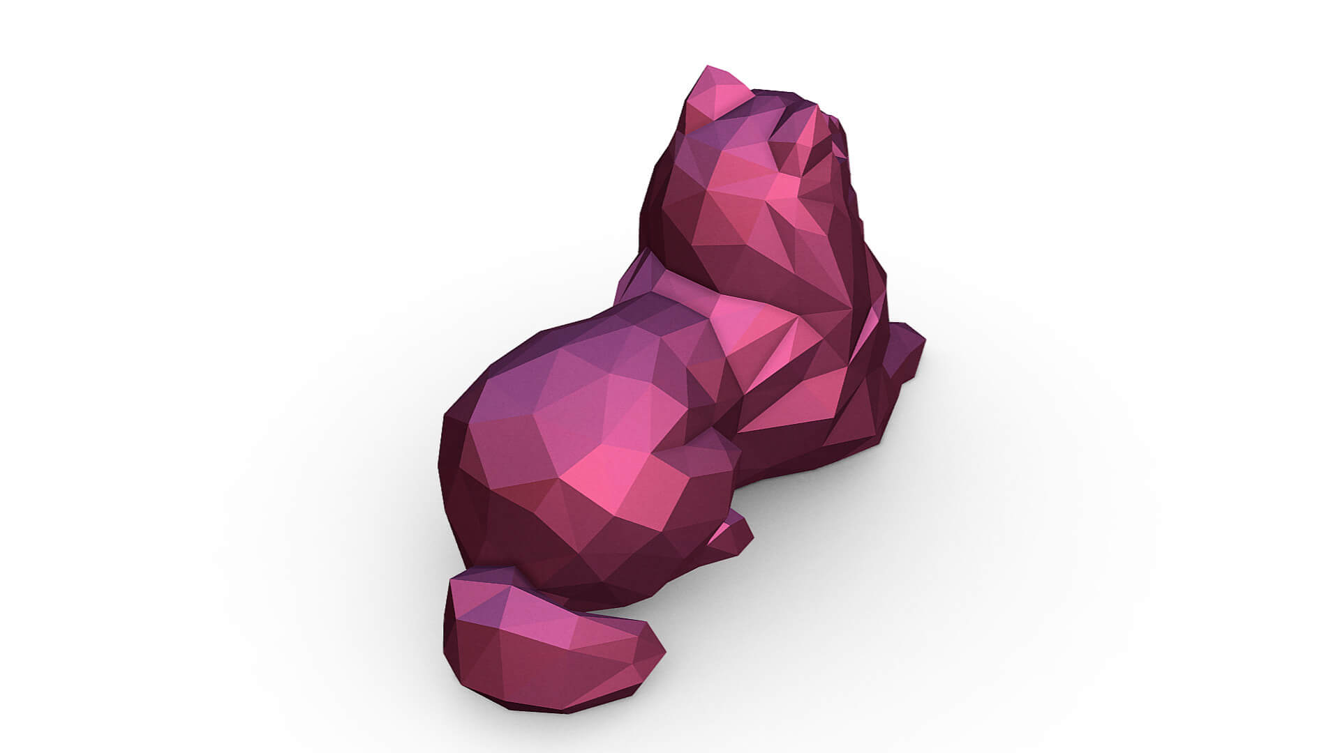 Low Poly Pomeranian Spitz - 3D Model by lowpoly_print