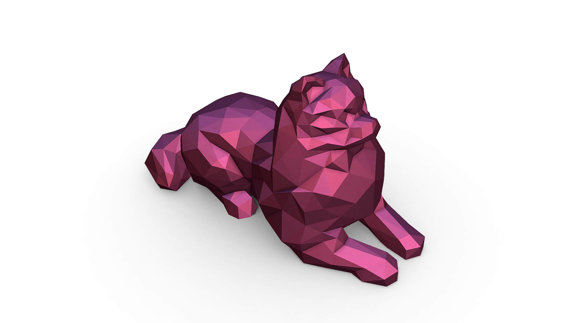 Low Poly Pomeranian Spitz - 3D Model by lowpoly_print