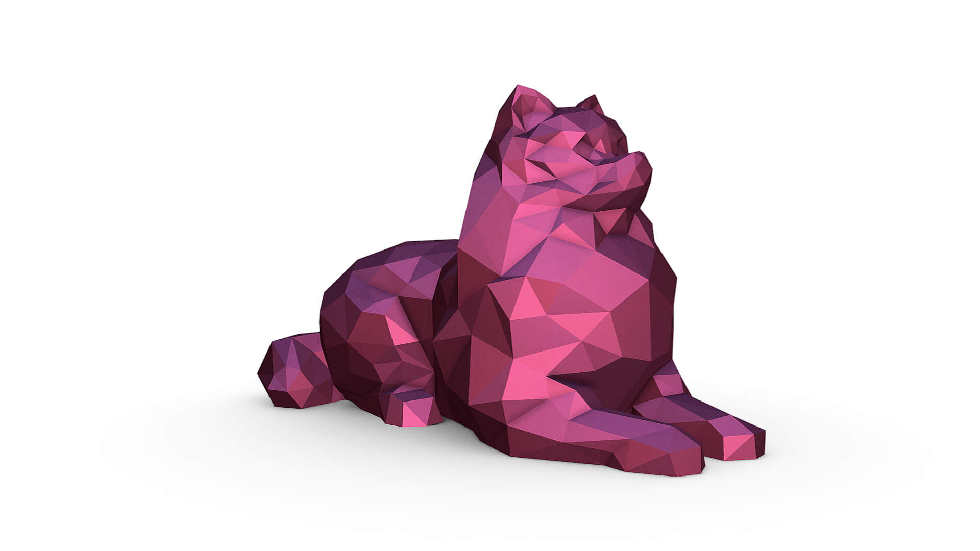 Low Poly Pomeranian Spitz - 3D Model by lowpoly_print