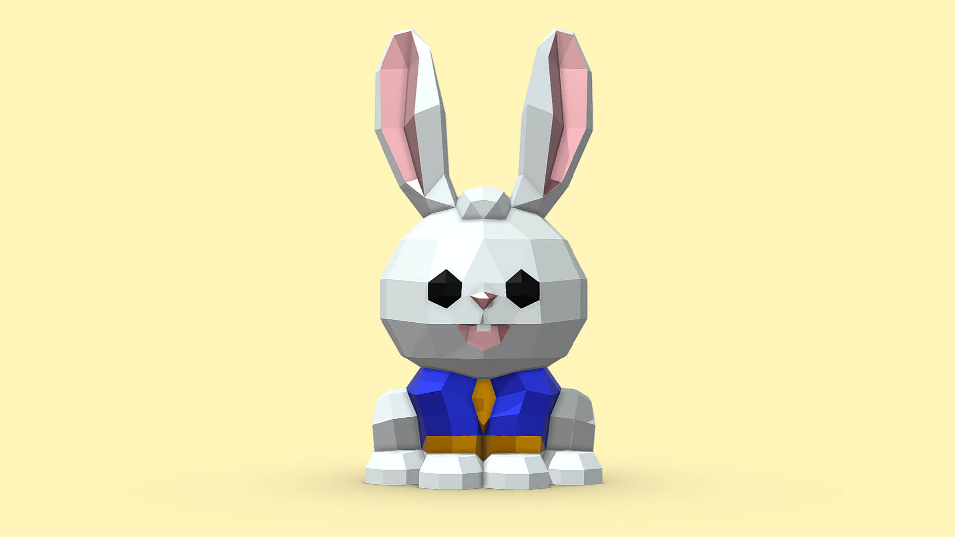Low Poly Rabbit - 3D Model by lowpoly_print