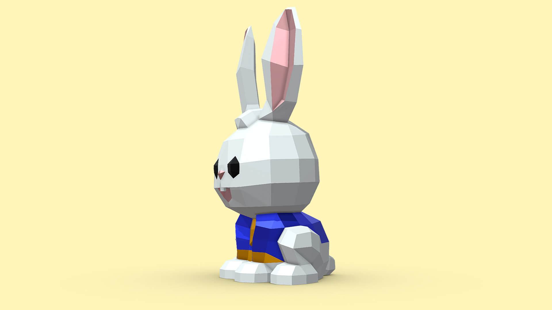 Low Poly Rabbit - 3D Model by lowpoly_print