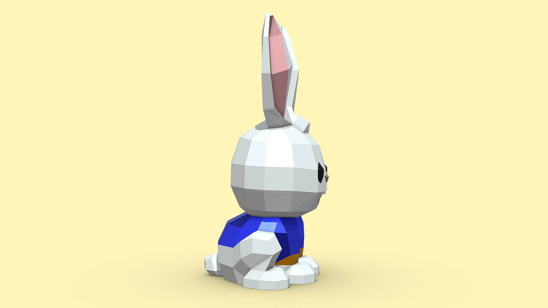 Low Poly Rabbit - 3D Model by lowpoly_print