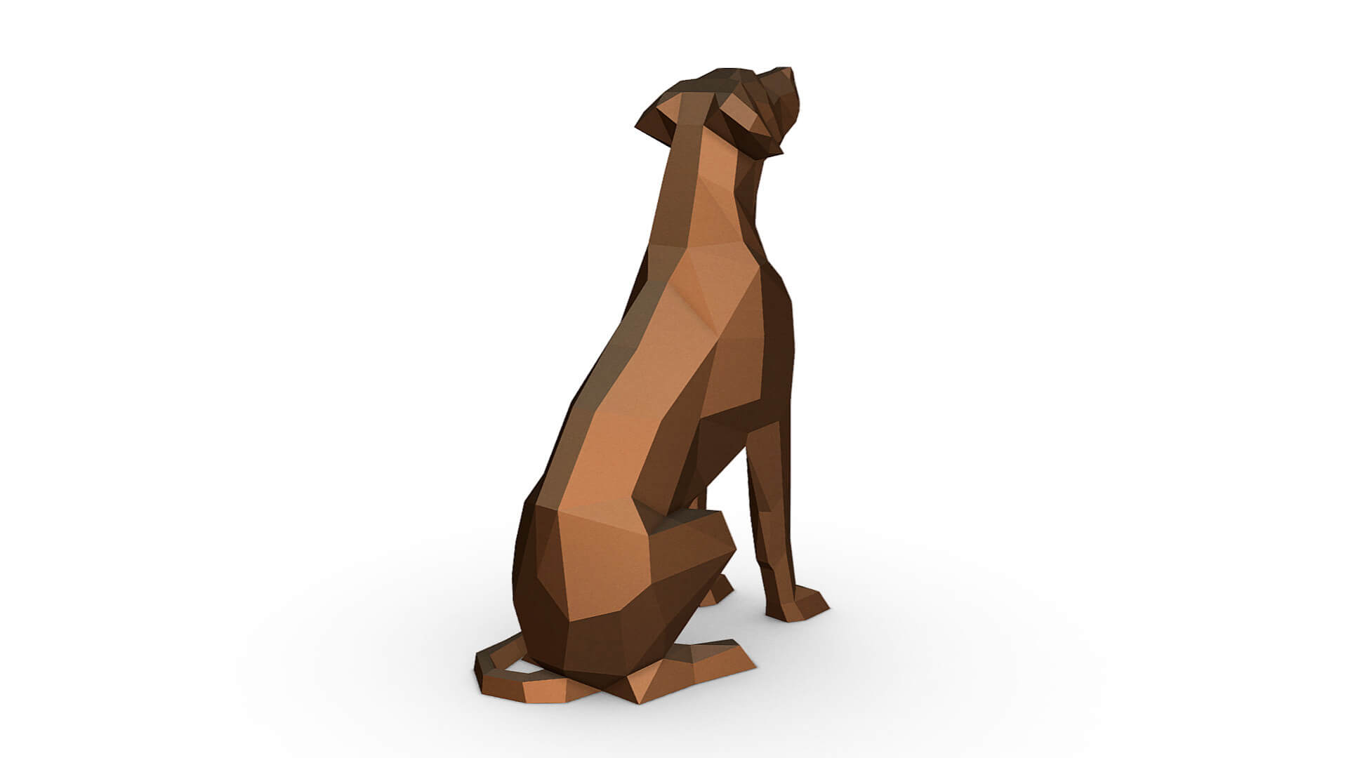 Low Poly Rhodesian Ridgeback - 3D Print Model by lowpoly_print
