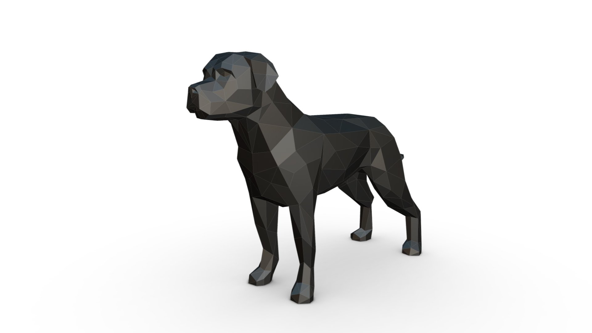 Low Poly Rottweiler Figure - 3D Model by lowpoly_print