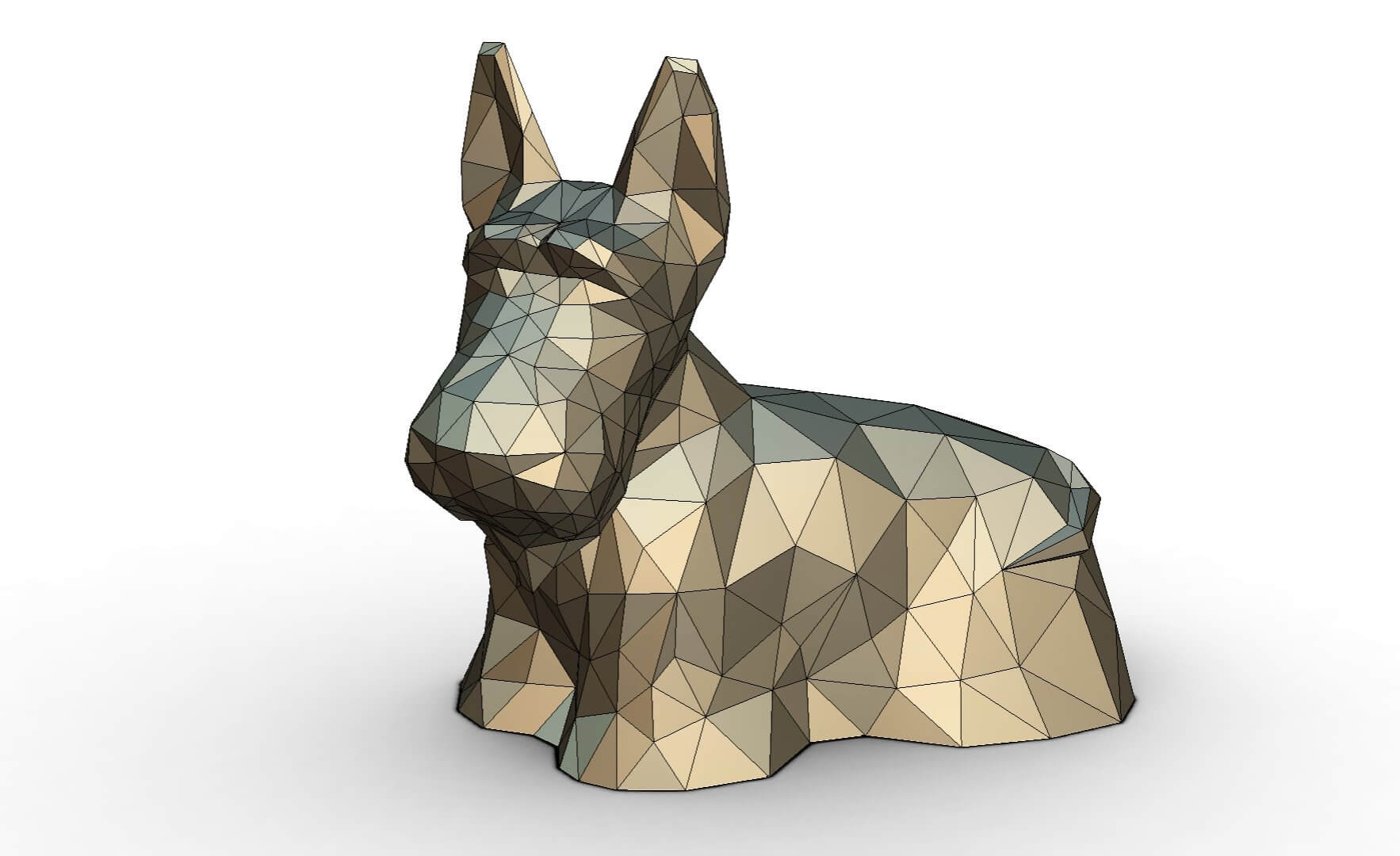 Low Poly Scottish Terrier Figure - 3D Print Model by lowpoly_print