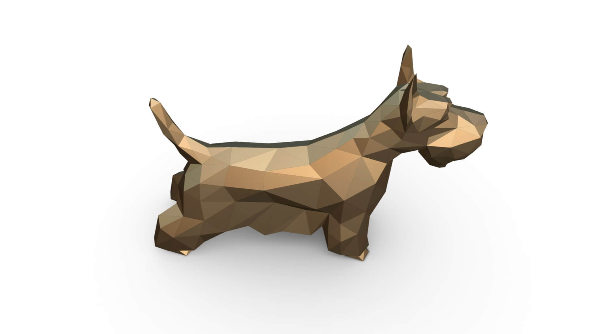 Low Poly Scottish Terrier Figure - 3D Model by lowpoly_print