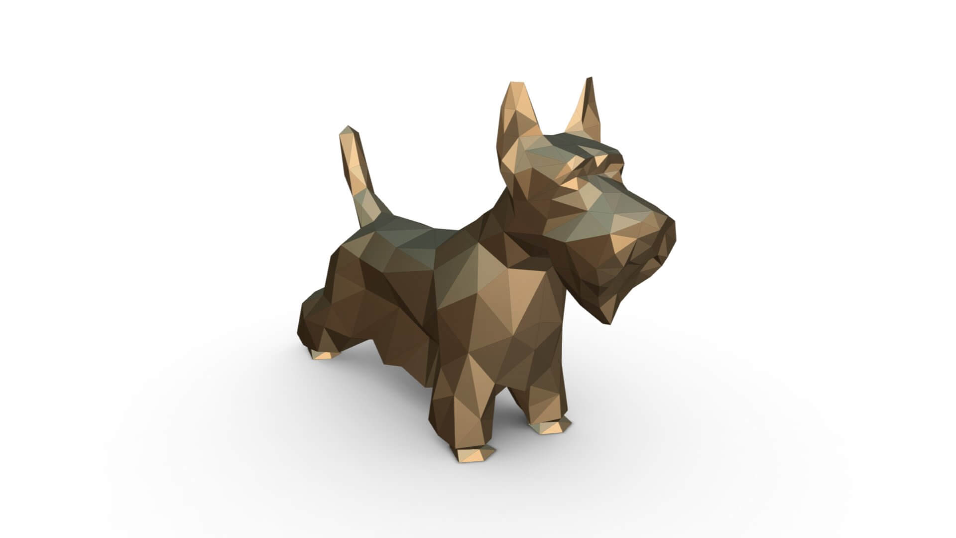 Low Poly Scottish Terrier Figure - 3D Model by lowpoly_print