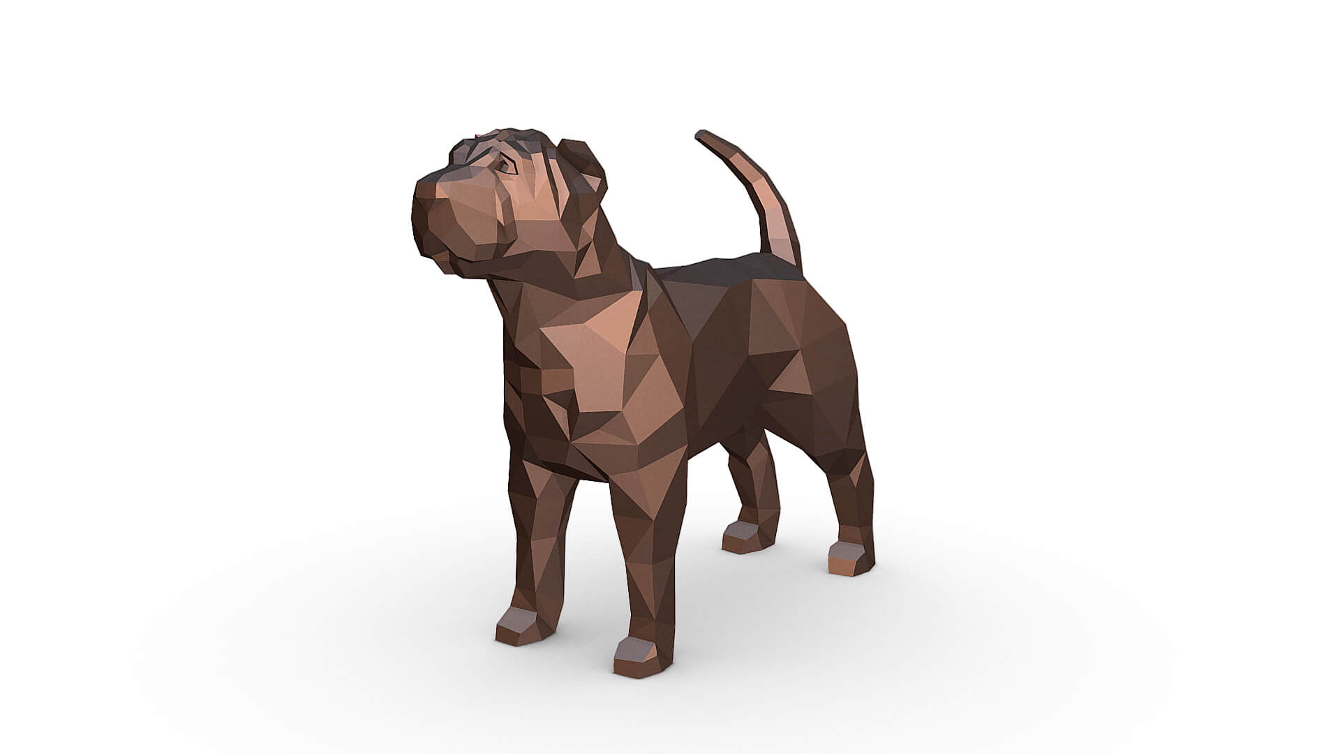 Shar Pei Low Poly - 3D Model by lowpoly_print