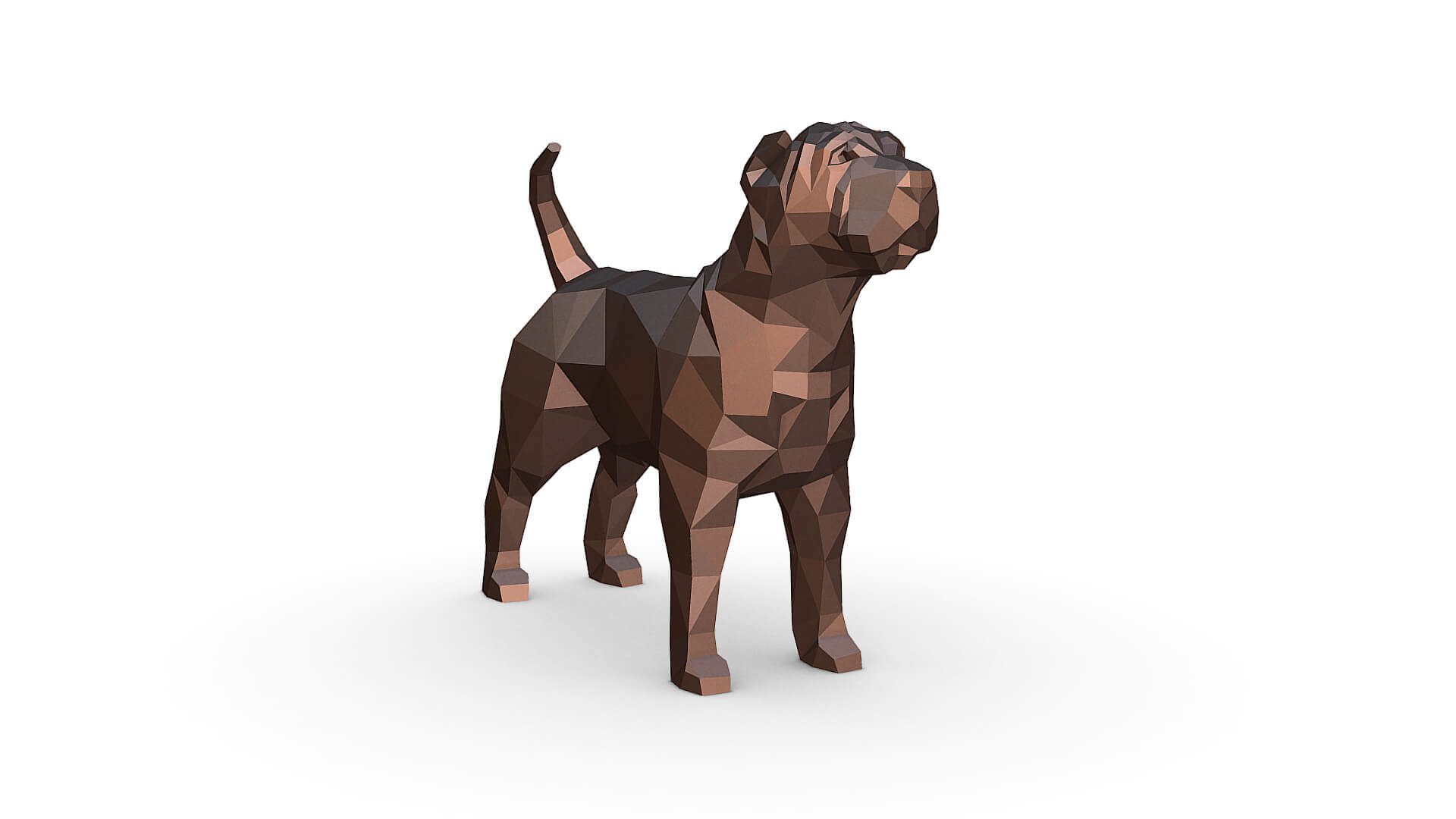 Shar Pei Low Poly - 3D Model by lowpoly_print