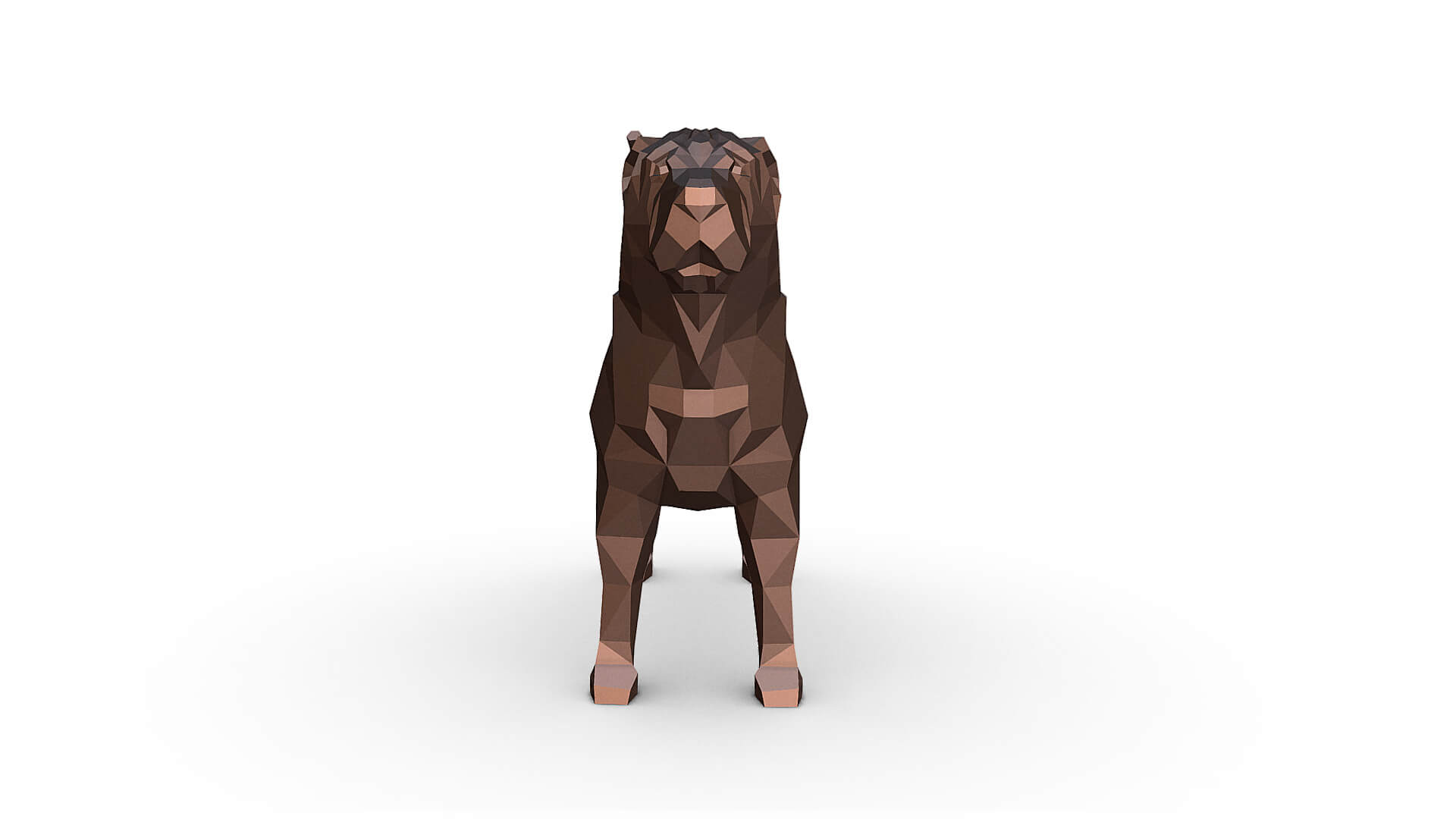 Shar Pei Low Poly - 3D Model by lowpoly_print