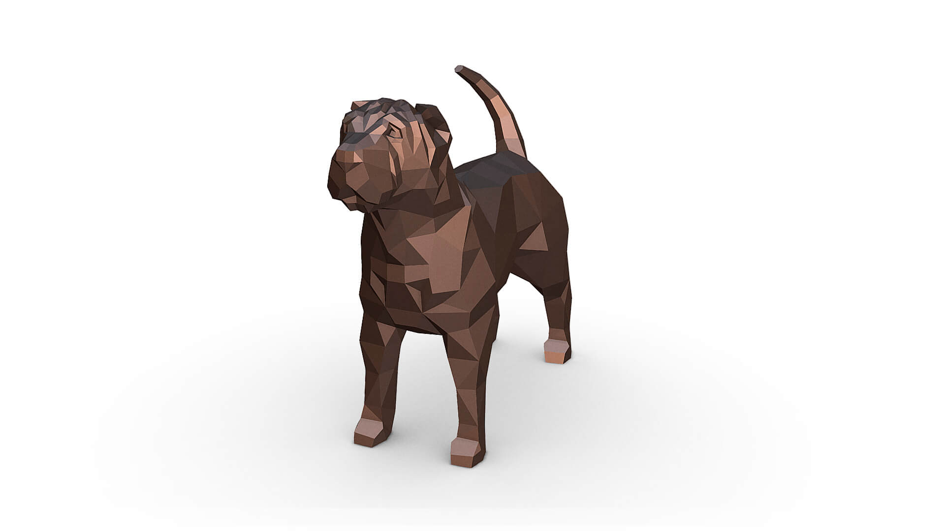 Shar Pei Low Poly - 3D Model by lowpoly_print