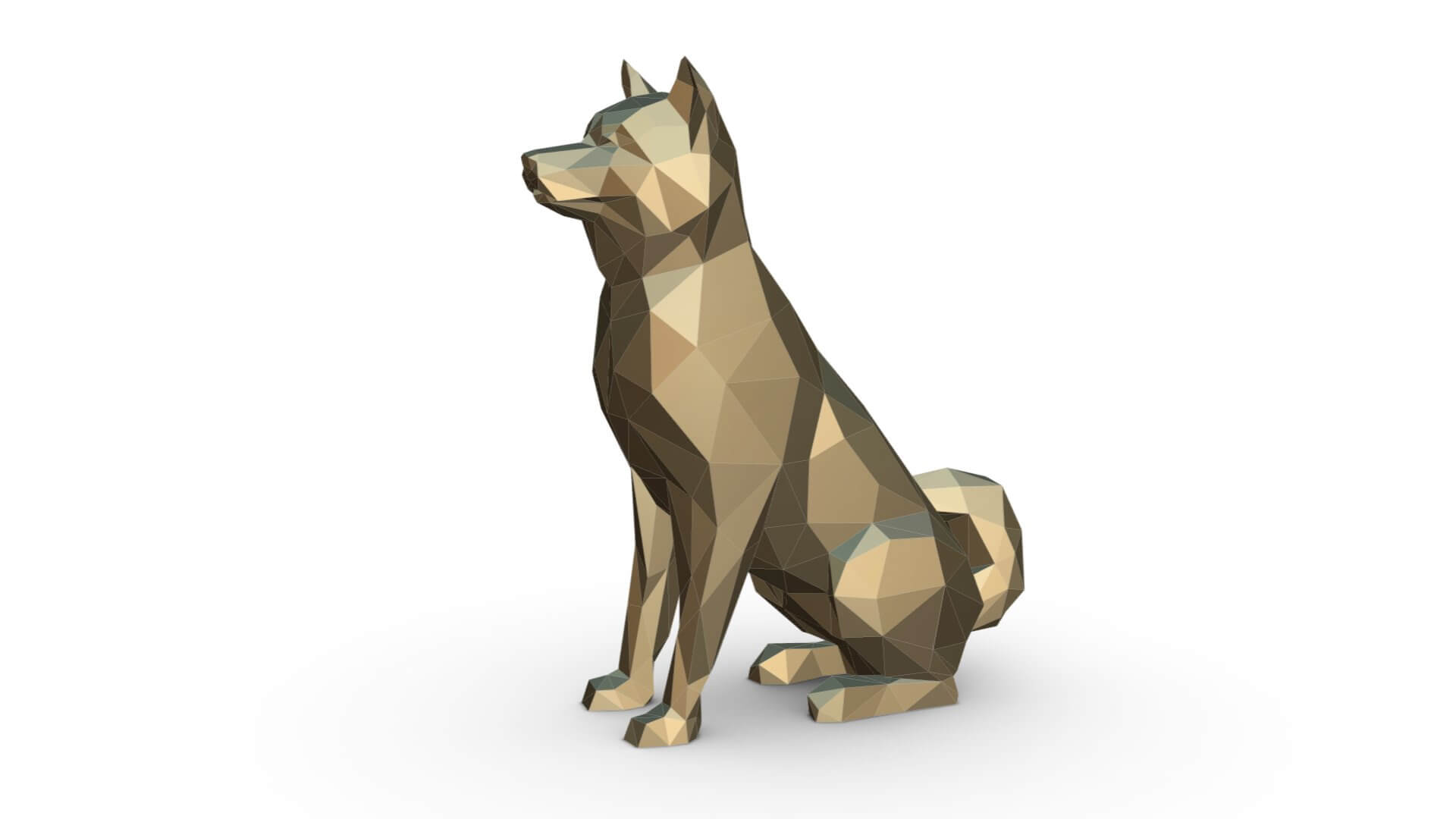Low Poly Shiba Inu - 3D Model by lowpoly_print