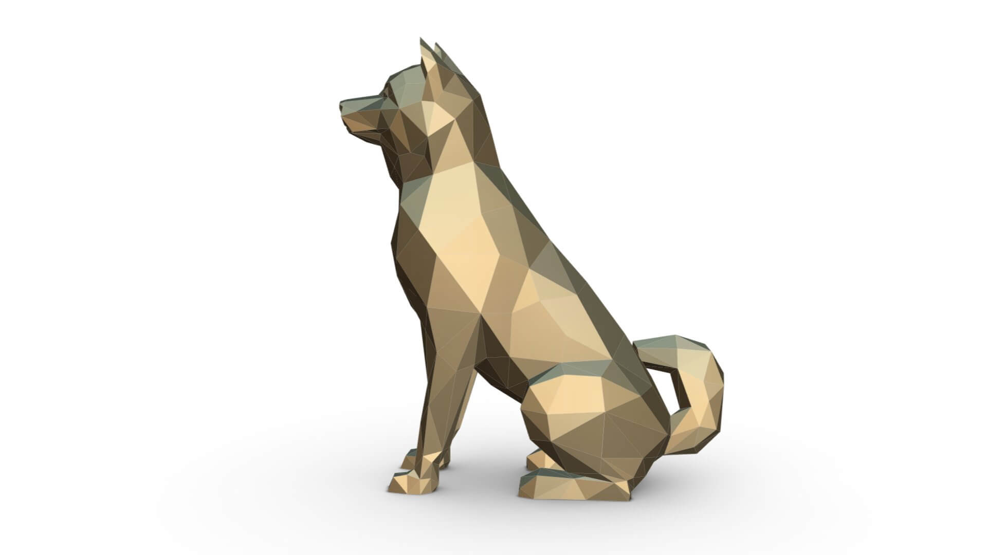 Low Poly Shiba Inu - 3D Model by lowpoly_print