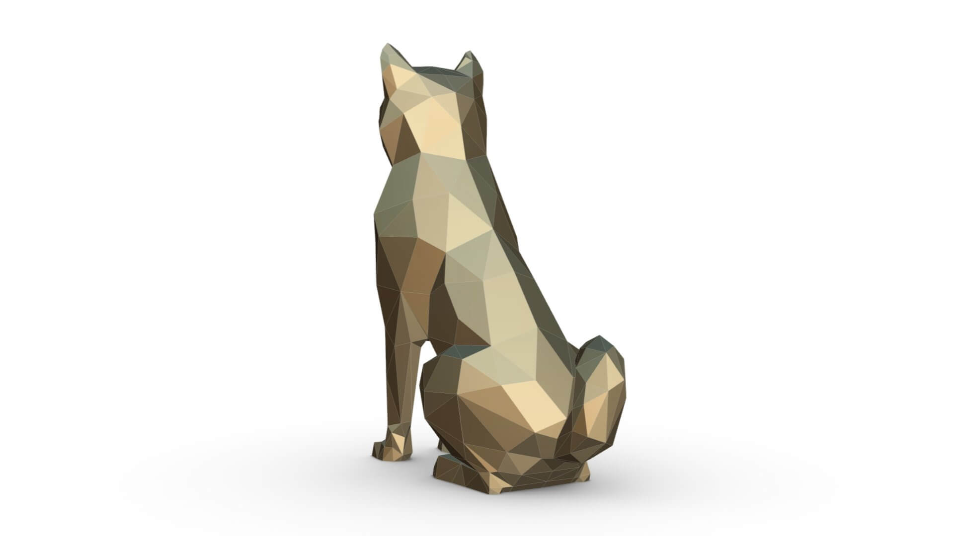 Low Poly Shiba Inu - 3D Model by lowpoly_print