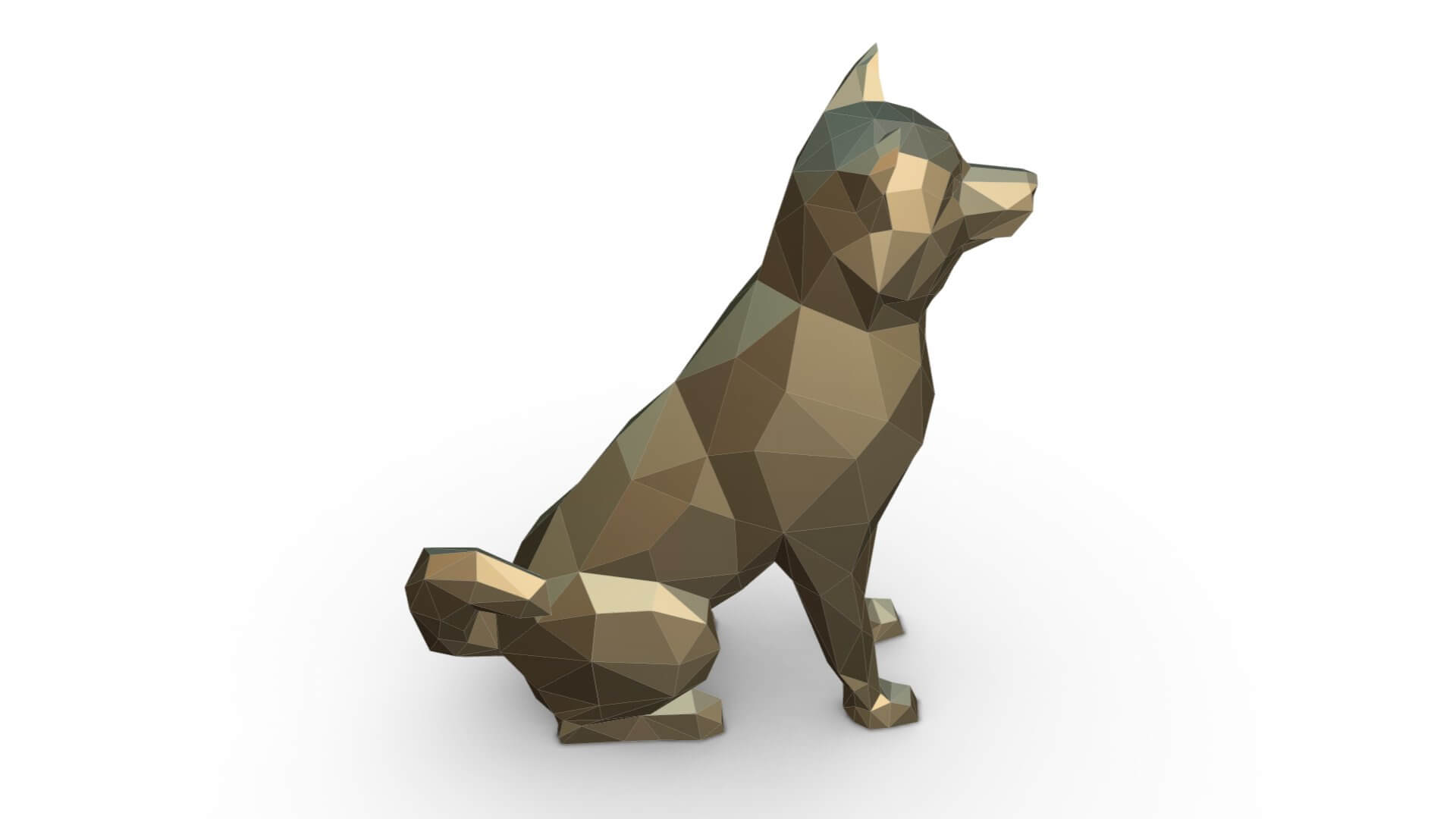 Low Poly Shiba Inu - 3D Model by lowpoly_print