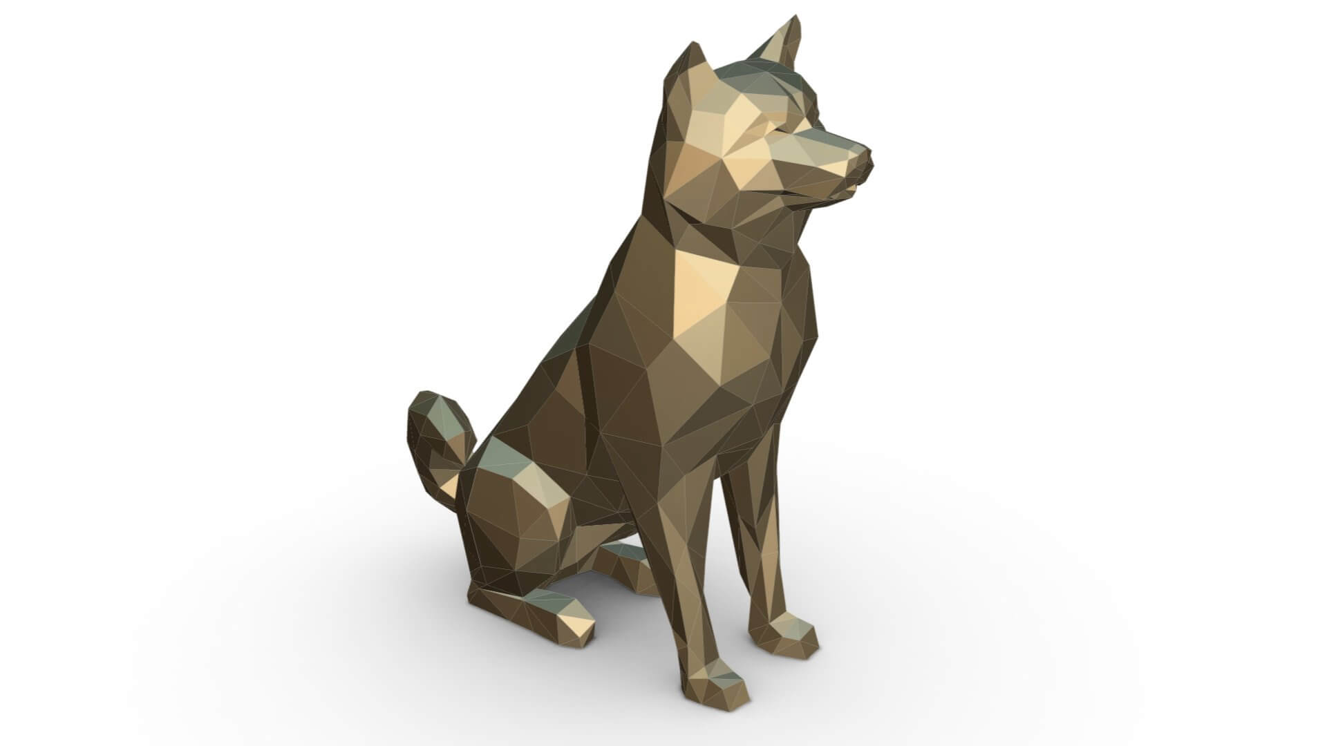 Low Poly Shiba Inu - 3D Model by lowpoly_print