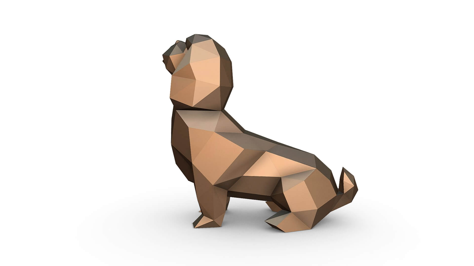 Low Poly Shih Tzu Figure - 3D Model by lowpoly_print