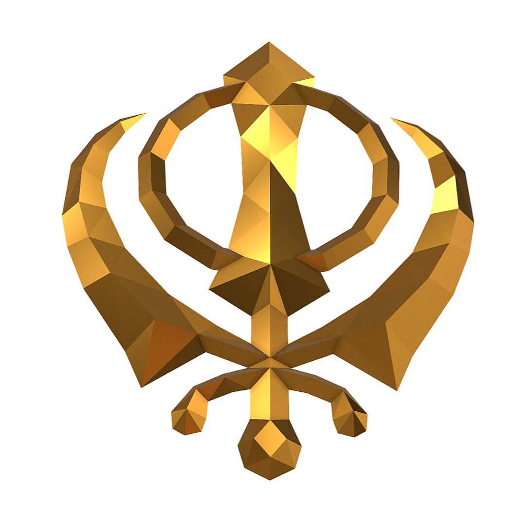 Low Poly Sikh Khanda - 3D Model by lowpoly_print