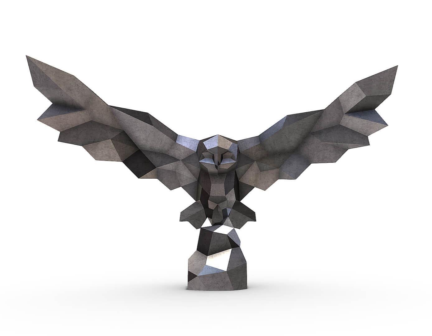 Snowy Owl low poly - 3D Model by lowpoly_print