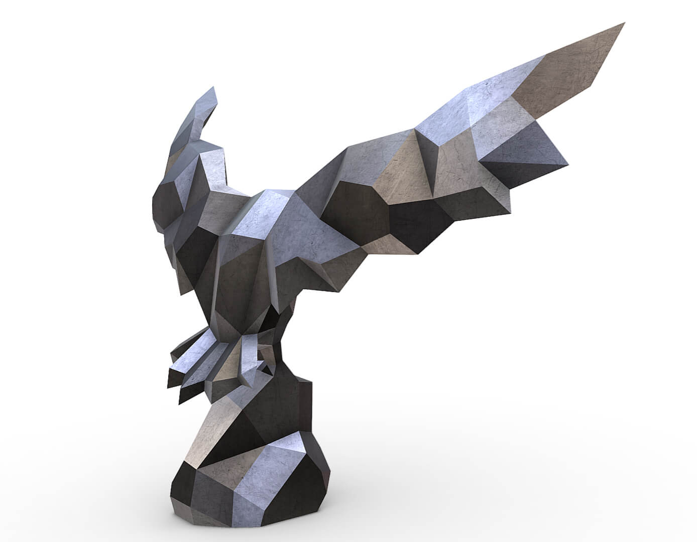 Snowy Owl low poly - 3D Model by lowpoly_print