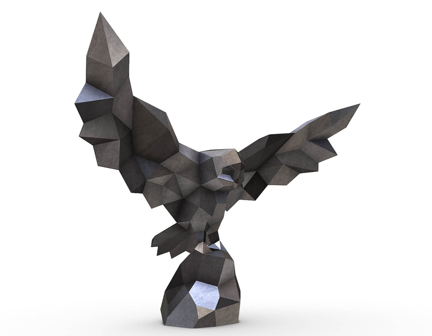 Snowy Owl low poly - 3D Model by lowpoly_print