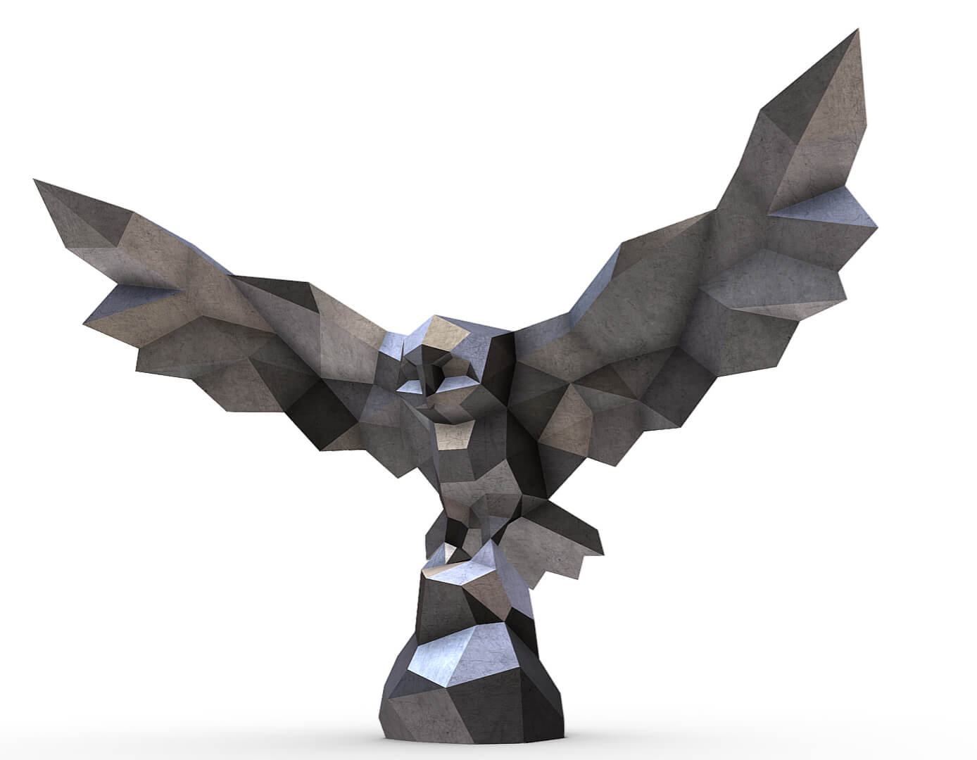 Snowy Owl low poly - 3D Model by lowpoly_print