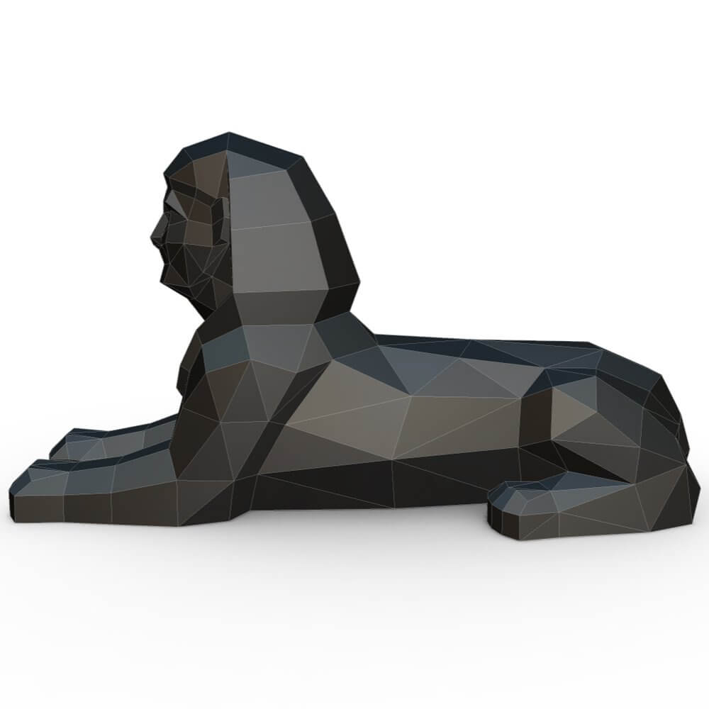 Low Poly Sphinx Figure - 3D Model by lowpoly_print