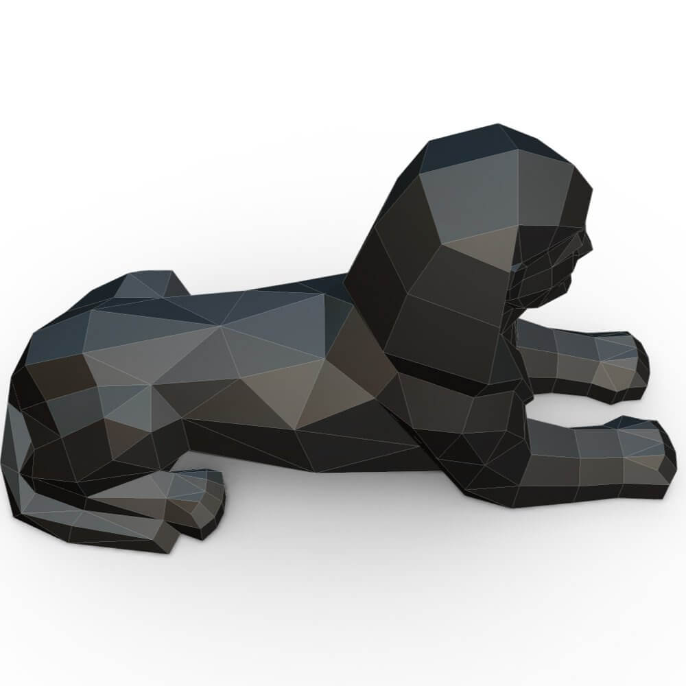 Low Poly Sphinx Figure - 3D Model by lowpoly_print