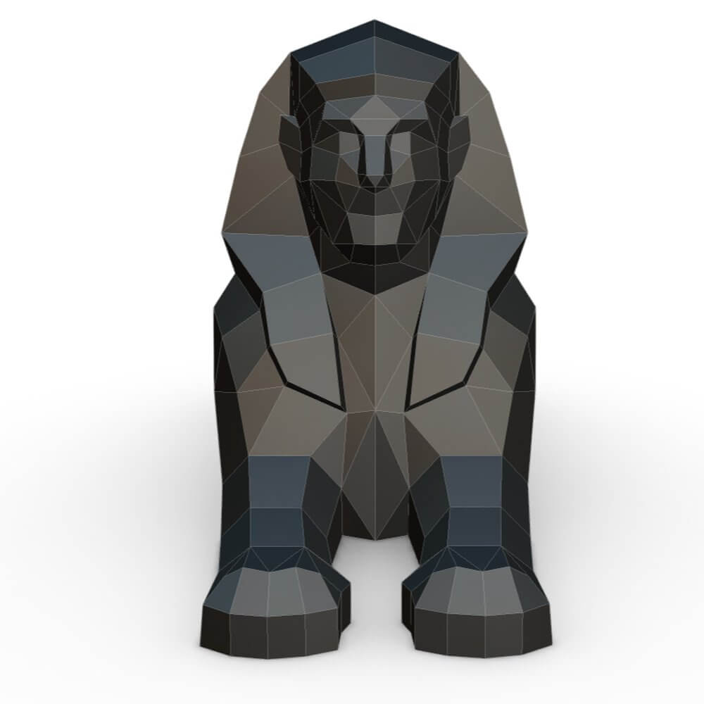Low Poly Sphinx Figure - 3D Model by lowpoly_print