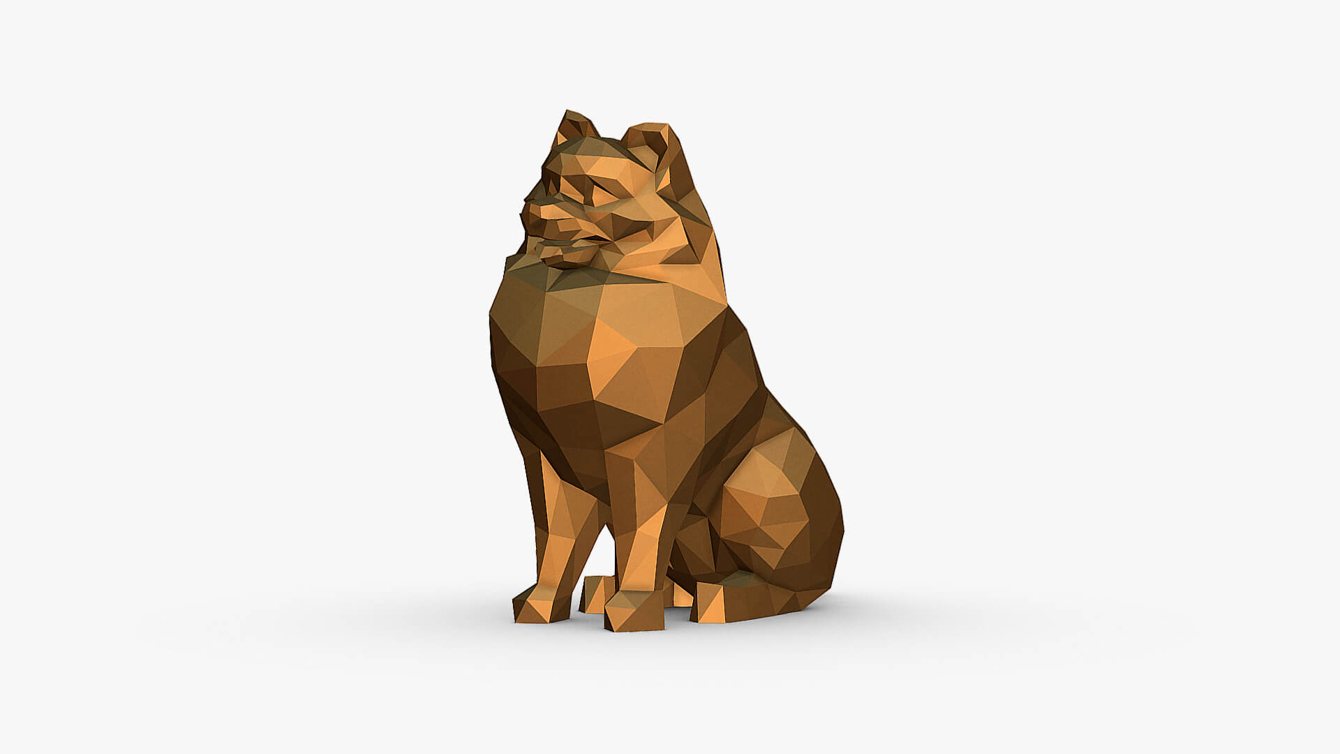 Pomeranian Spitz Dog - 3D Model by lowpoly_print