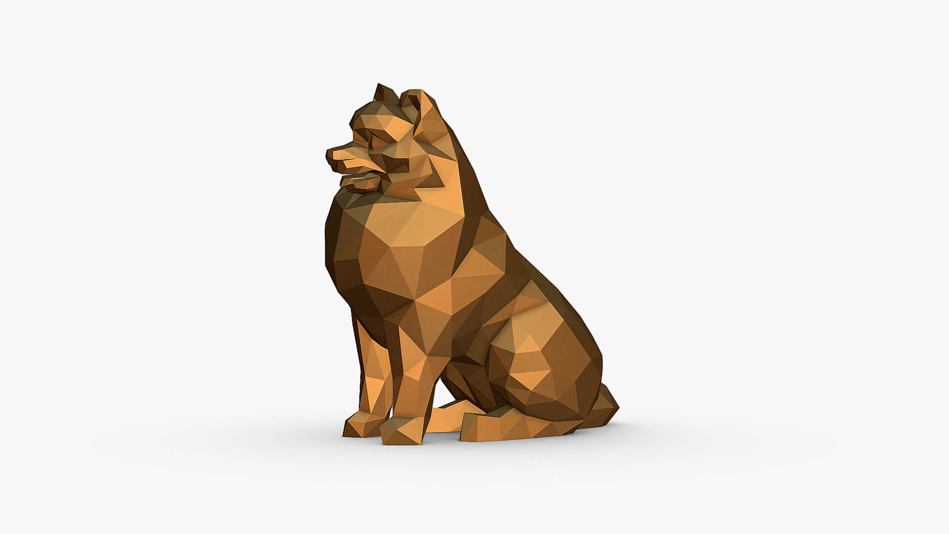 Pomeranian Spitz Dog - 3D Model by lowpoly_print
