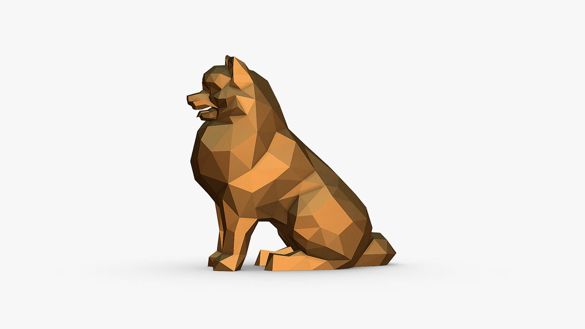 Pomeranian Spitz Dog - 3D Model by lowpoly_print