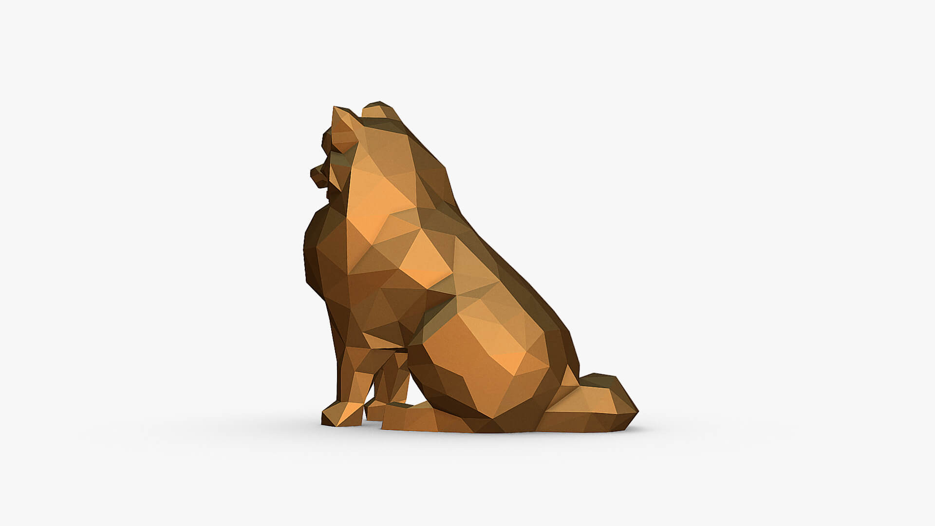 Pomeranian Spitz Dog - 3D Model by lowpoly_print