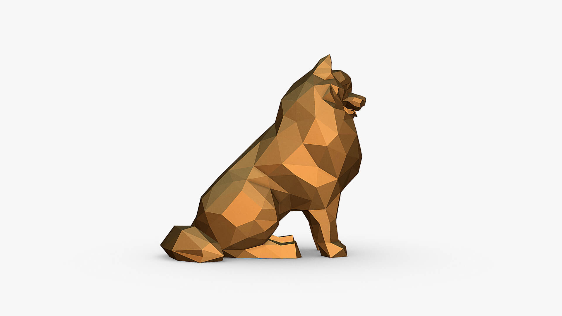 Pomeranian Spitz Dog - 3D Model by lowpoly_print