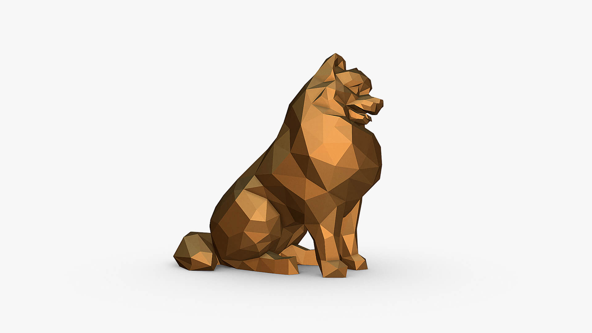Pomeranian Spitz Dog - 3D Model by lowpoly_print
