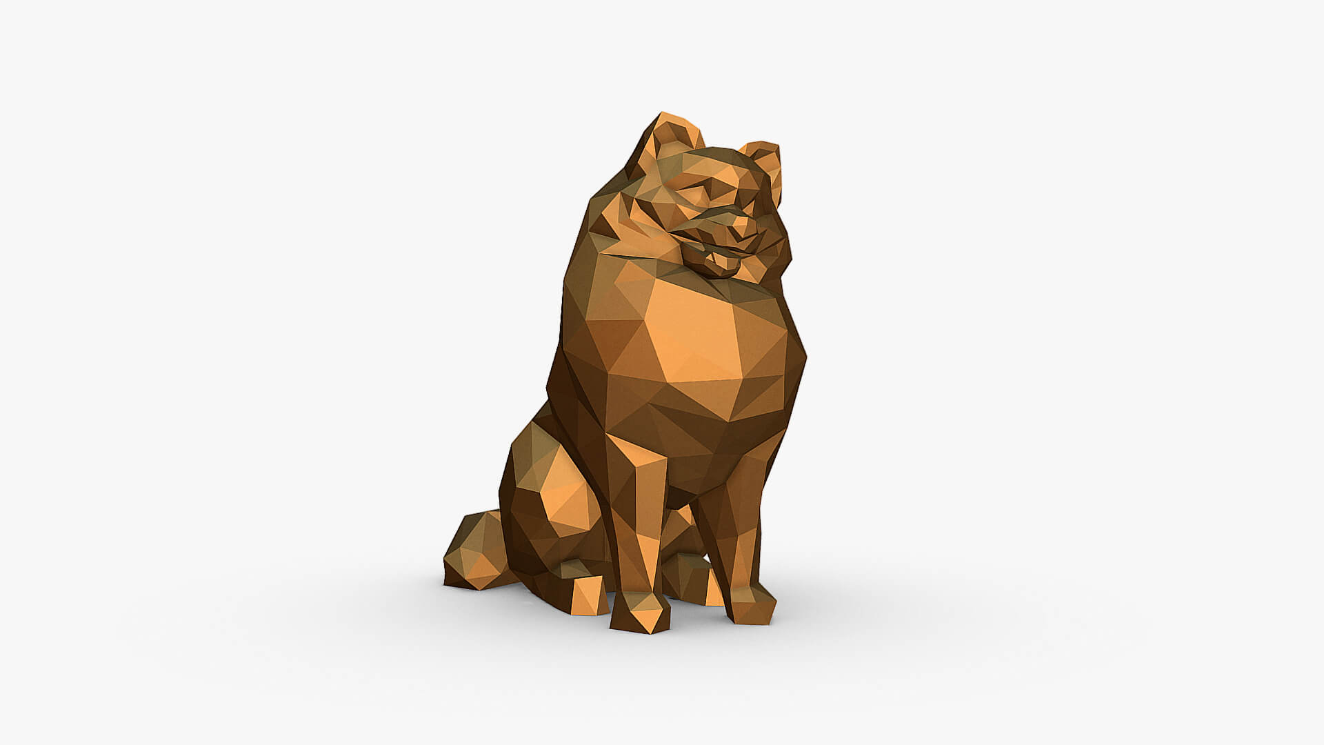 Pomeranian Spitz Dog - 3D Model by lowpoly_print