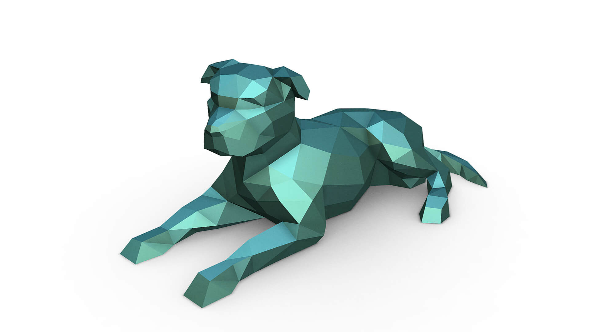 Low Poly Staffy Staffordshire Bull Terrier - 3D Model by lowpoly_print